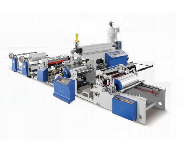 Double Extrusion Lamination Film Coating Machine With Single Crew